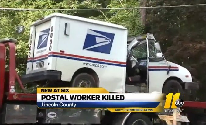 Video Update: Tree Kills Passing Postal Worker In North Carolina – PEN ...